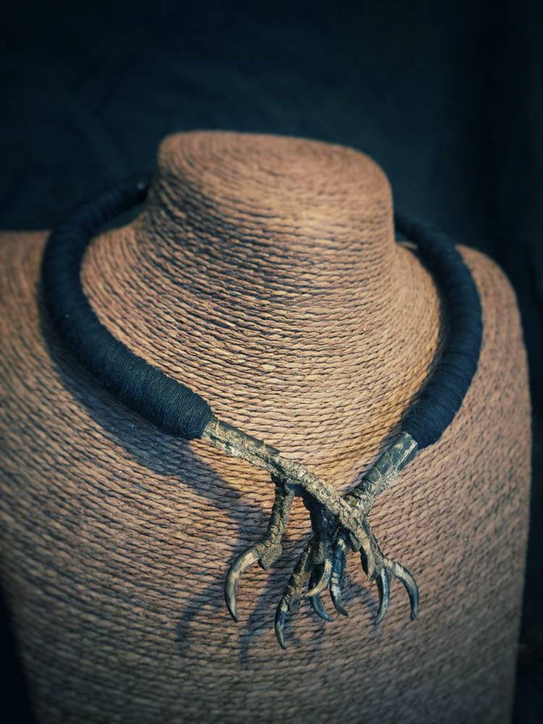 Taxidermy Talon Torc Crow Foot Bird Talon Viking Torc Celtic Torc Yule ...