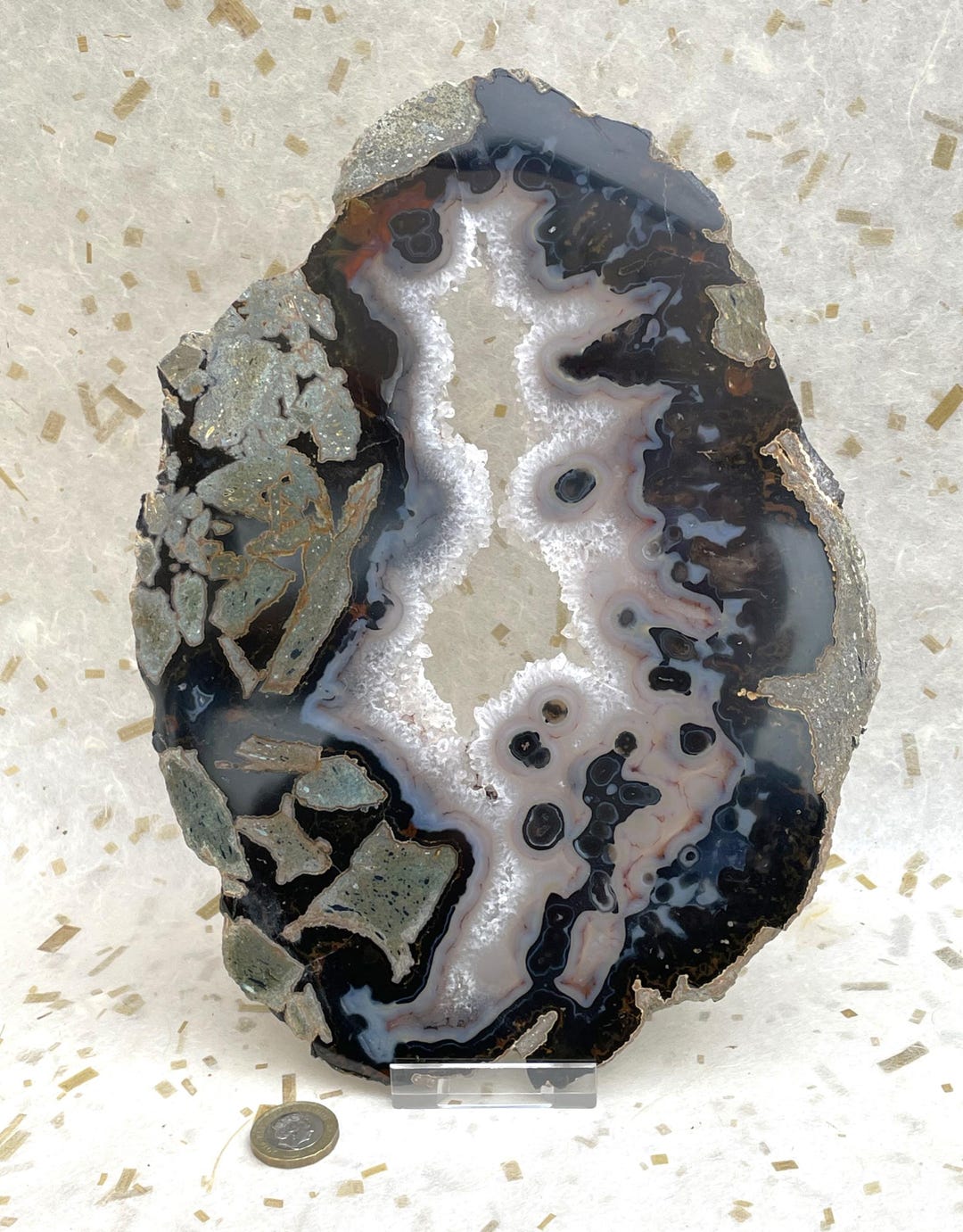 Exceptional Large Natural Polished Agate Slice - Etsy