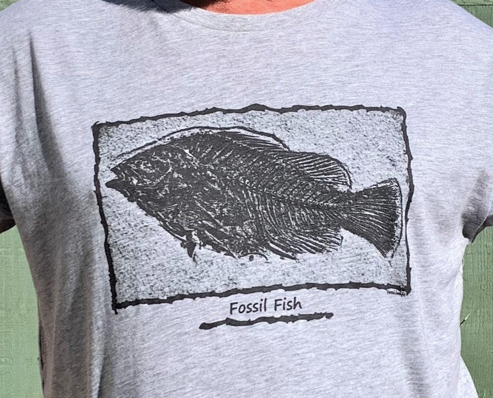 Fossil Fish Print 'T' Shirt by Fossilcraft | Etsy