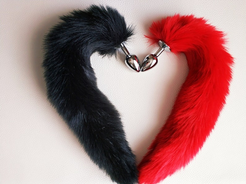 Fox Tail Plug Butt Plug Black Cat Tail Butt Plug Ddlg Fox Tail Etsy