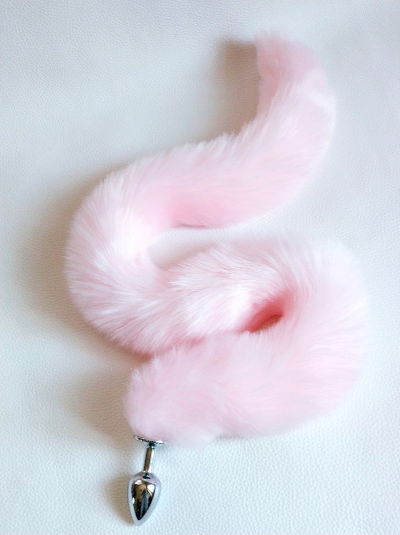 Tail Butt Plug White Tail Faux Soft Fur Long Cat Tail Plug Fox | Etsy