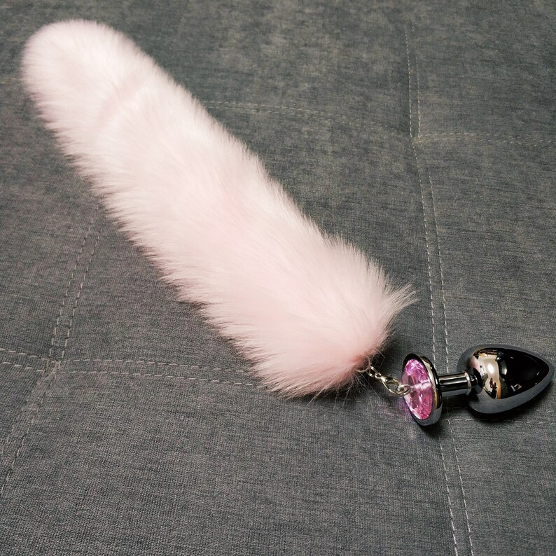 Pink Tail Butt Plug Fox Tail Butt Plug Bdsm Ddlg Cat Toy Etsy