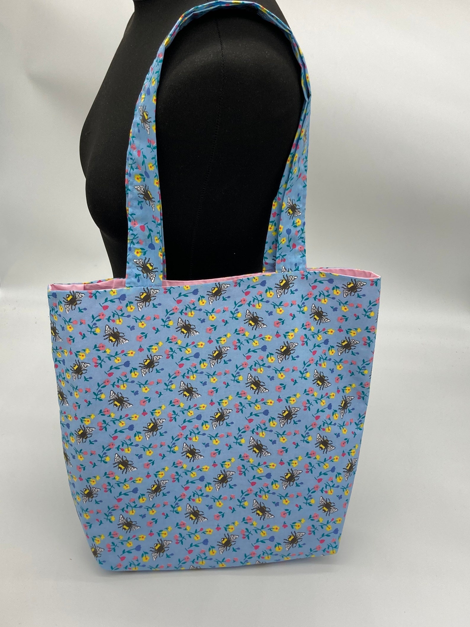 Floral Bee Print Totebaby Blue Bumble Bee Tote Bag Gift for | Etsy