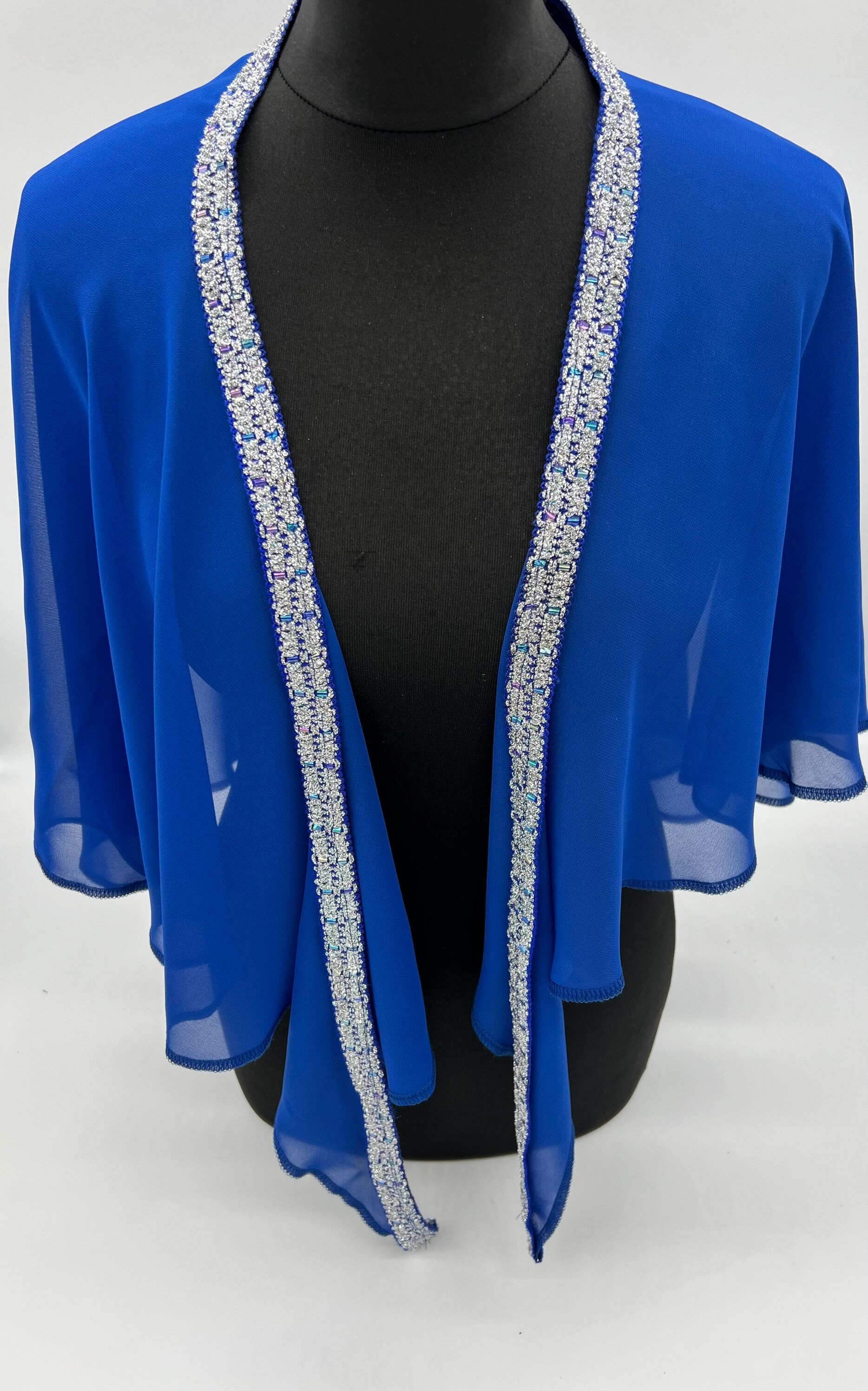 Royal Blue Chiffon Capelet Bridal Prom Cruisespecial - Etsy