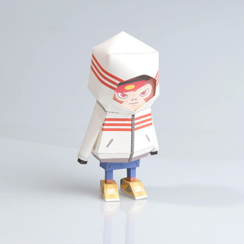 019_hiphop_monkey [ Paper Craft , Origami , Template Files , Digital ...