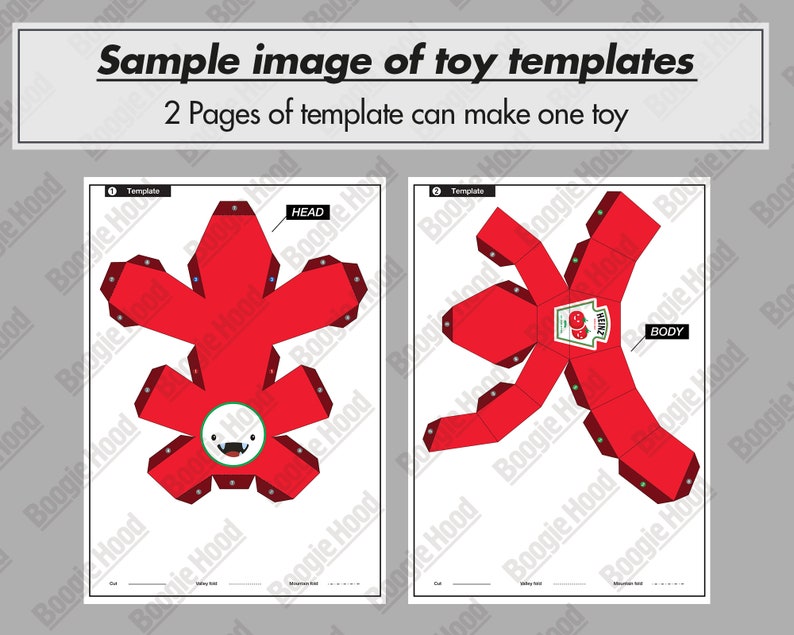 Ketchup Mustard Figure [ Paper Craft , Paper Toy, Origami , Couple Item ...