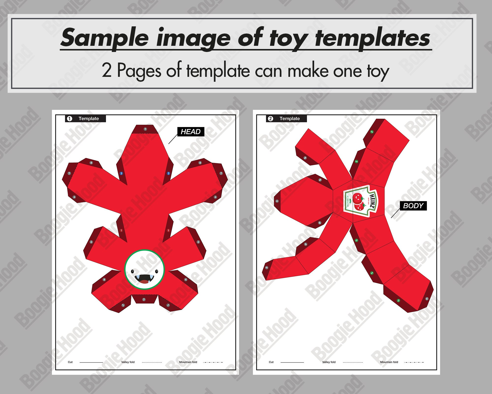 Ketchup Mustard Figure [ Paper Craft , Paper Toy, Origami , Couple Item ...