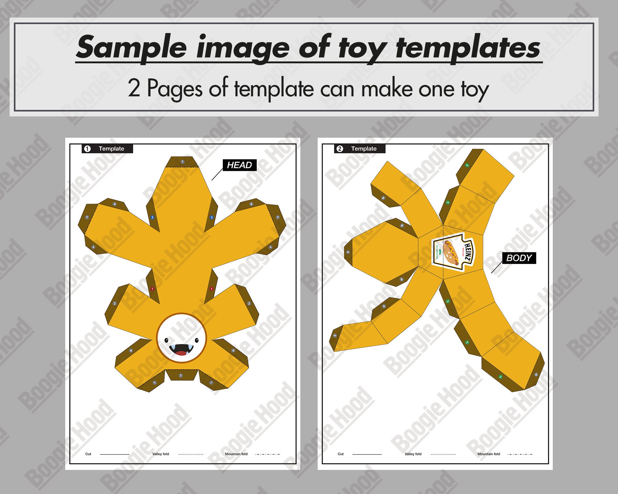 Ketchup Mustard Figure [ Paper Craft , Paper Toy, Origami , Couple Item ...