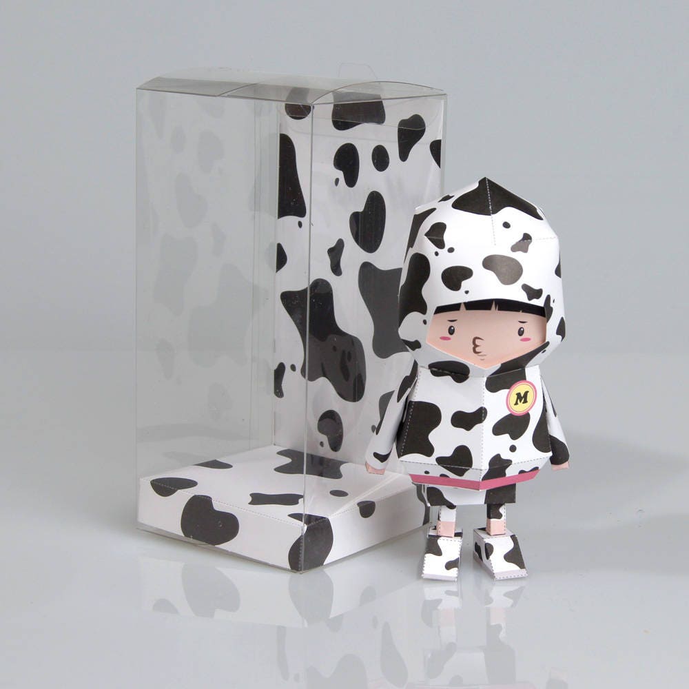 Milk Cow Paer Craft Toy Origami , Template Files , Paper Toy, Kids Diy ...