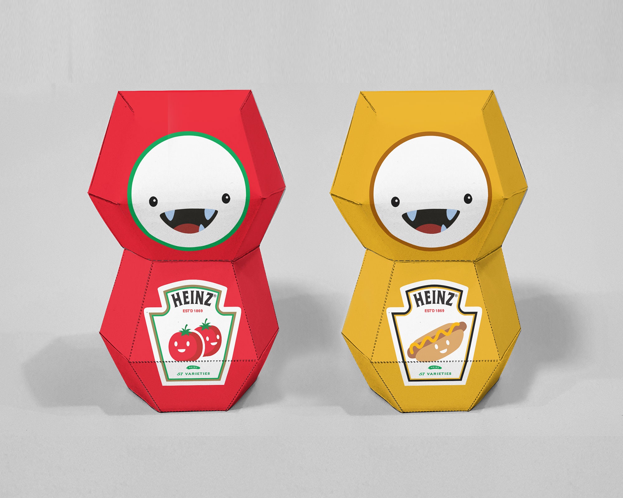 Ketchup Mustard Figure [ Paper Craft , Paper Toy, Origami , Couple Item ...