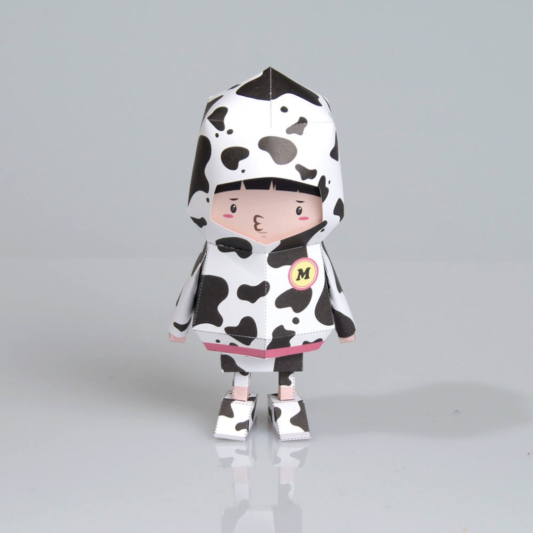 Milk Cow Paer Craft Toy [ Origami , Template Files , Paper Toy, Kids ...
