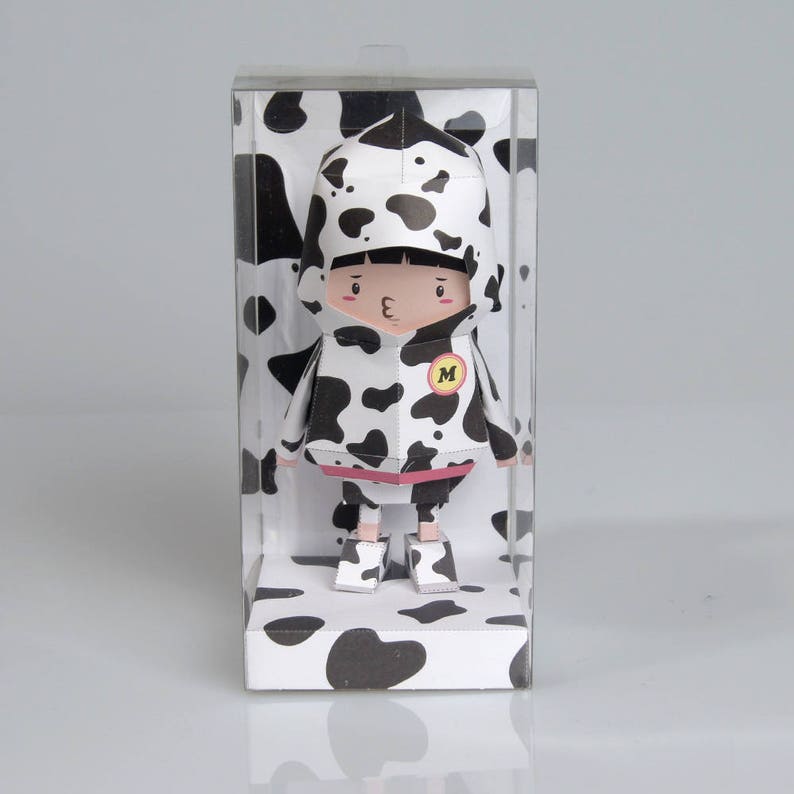 Milk Cow Paer Craft Toy [ Origami , Template Files , Paper Toy, Kids ...
