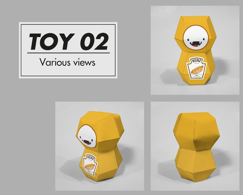 Ketchup Mustard Figure [ Paper Craft , Paper Toy, Origami , Couple Item ...