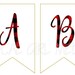 Plaid Letters, Banner, Buffalo Plaid, Christmas Banner, Birthday Banner ...