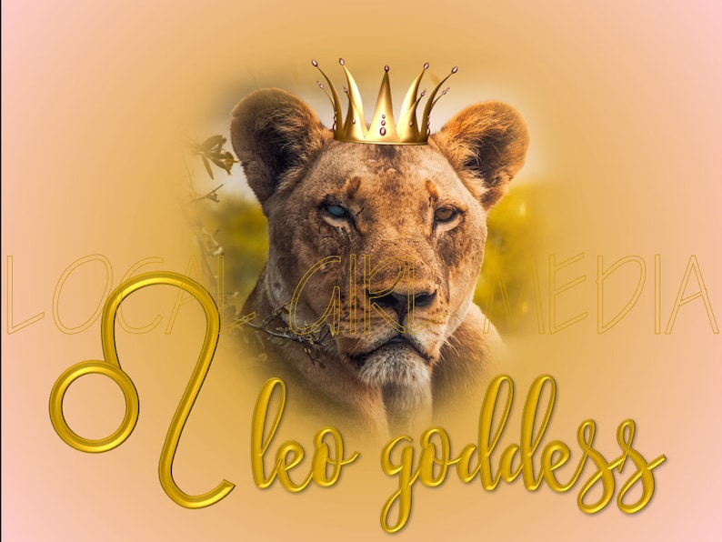 Leo, Printable Art, Leo Zodiac, Leo Goddess, August Birthday, Digital ...
