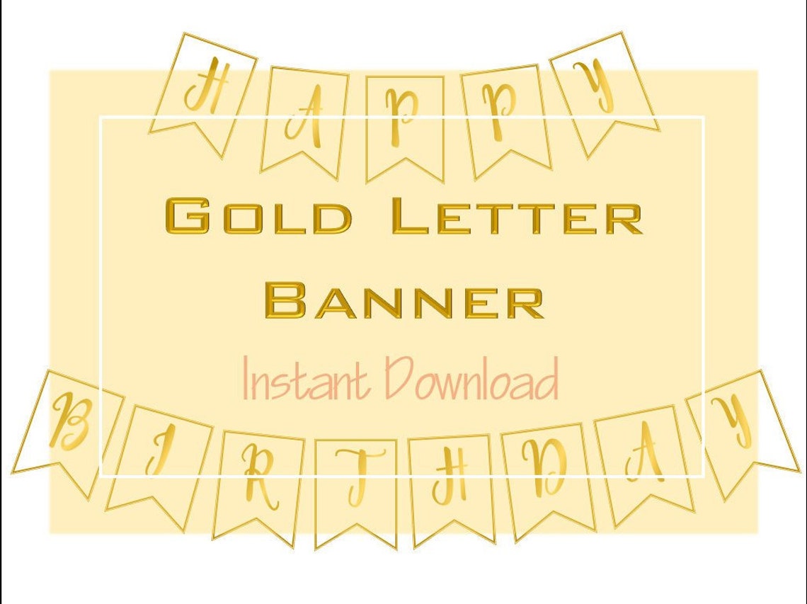 Gold Letter Banner Banner Fall Banner Fall Birthday - Etsy