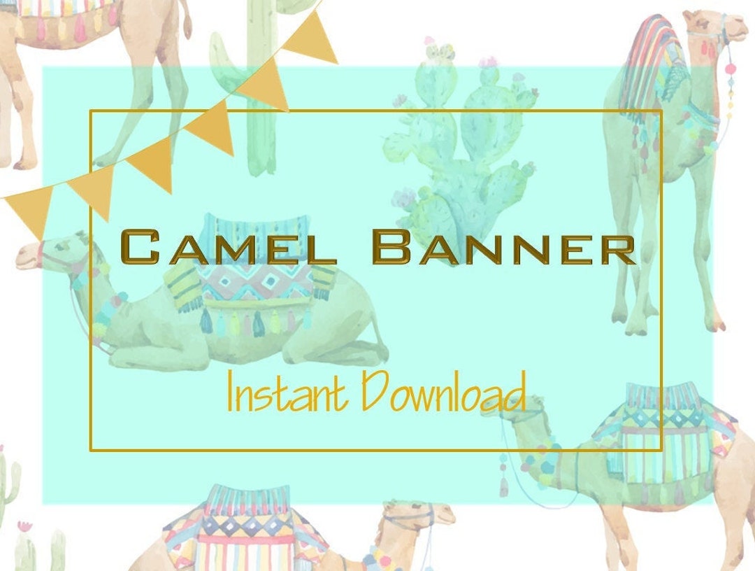 Camel Banner, Cactus Banner, Llama Party, Alpaca Banner, Custom Banner ...