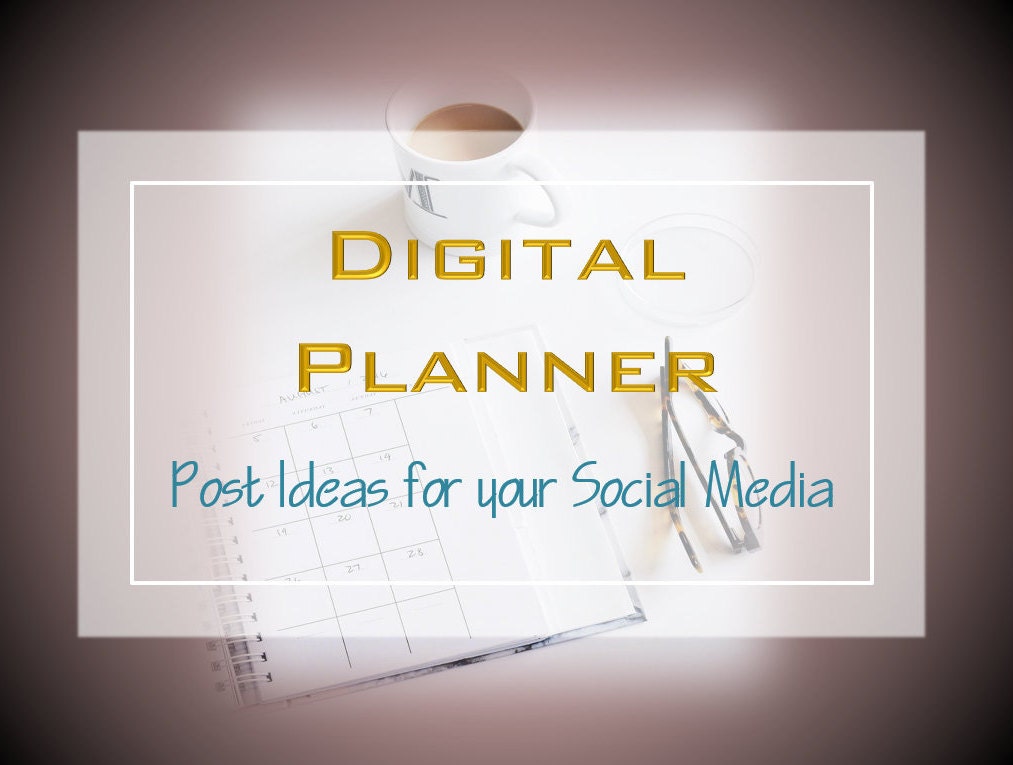 Digital Planner, Post Ideas, Content Calendar, Social Media Planner ...