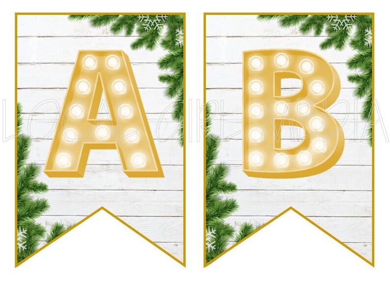 Merry and Bright Banner, Light Box Letters, Marquee Letters, Christmas ...