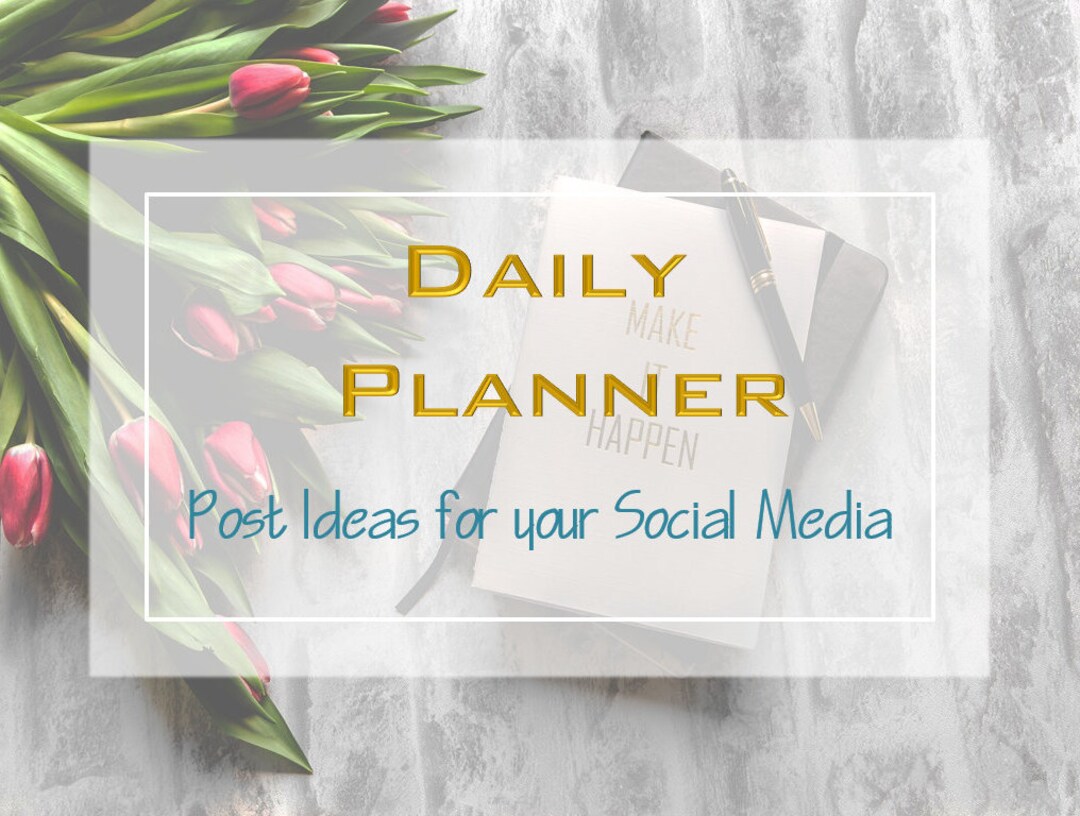 Daily Planner, Digital Planner, Post Ideas, Content Calendar, Social ...