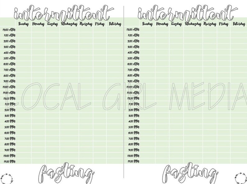 Bullet Journal, Intermittent Fasting, Fasting Tracker, Fasting ...