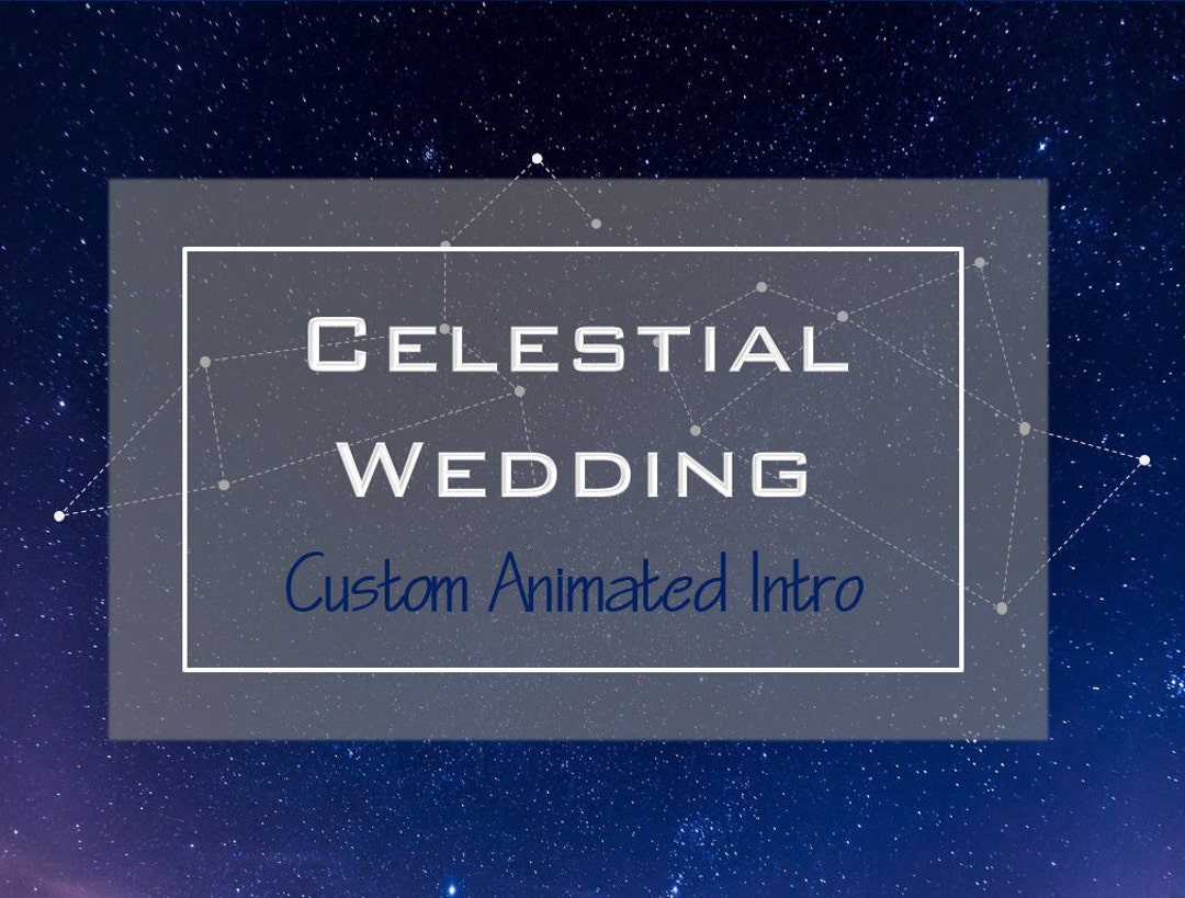 Celestial Wedding, Wedding Logo, Animated Logo, Constellation, Intro ...
