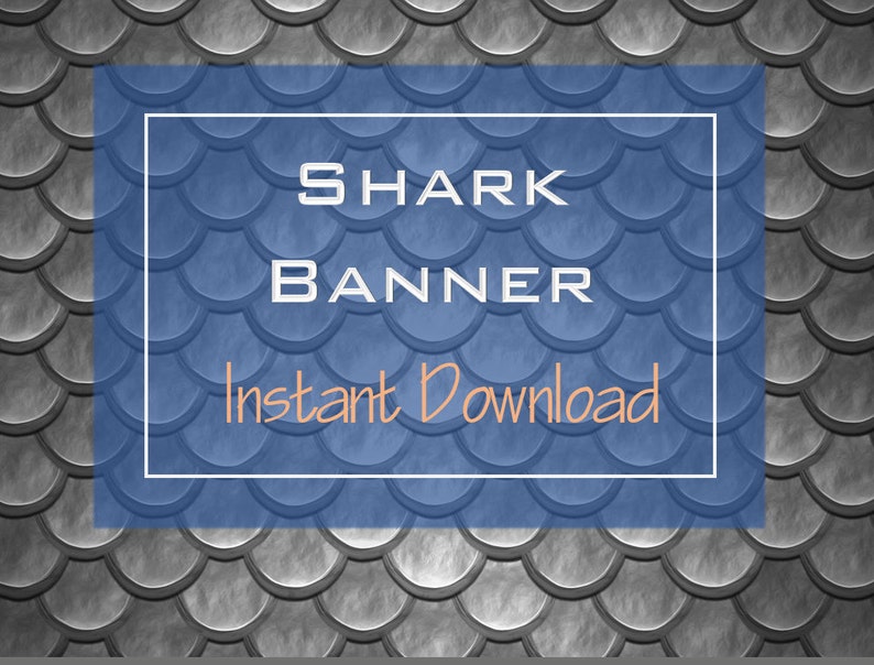 Shark Banner, Birthday Banner, Under the Sea, Baby Shower Banner ...
