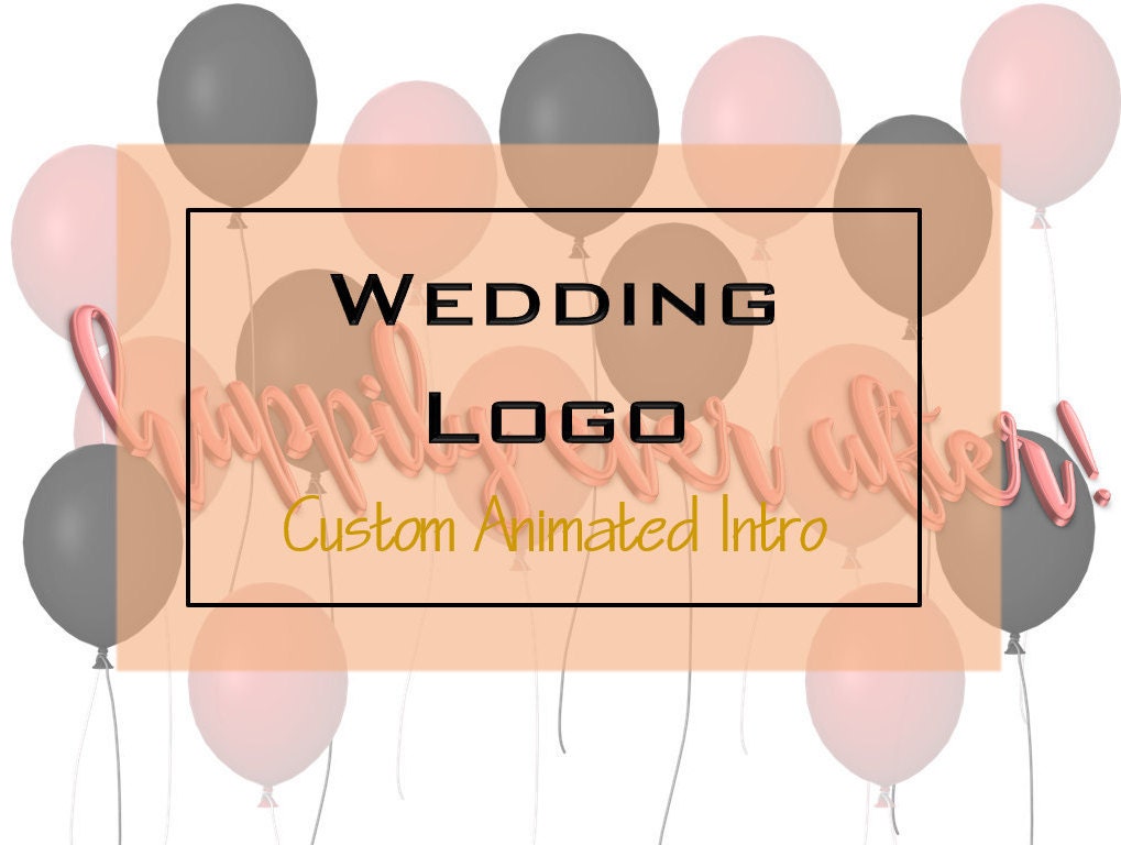 Wedding Intro, Wedding Video, Youtube Intro, Youtube, Custom Logo ...