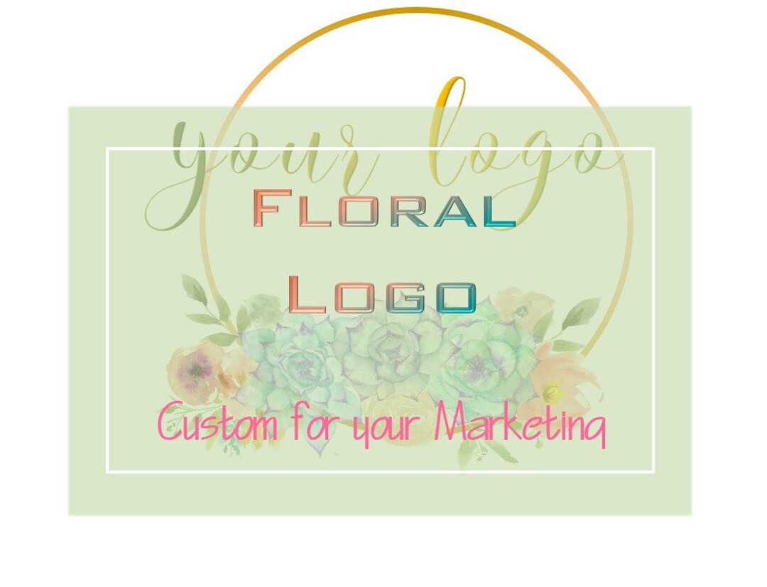 Floral Logo, Custom Design, Custom Logo, Business Logo, Shop Logo, Logo ...