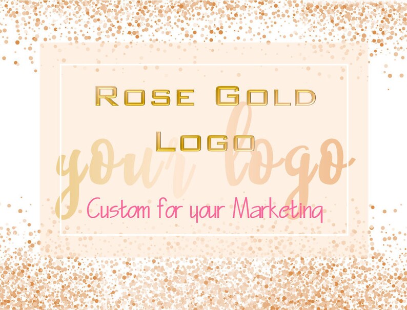 Watercolor Logo Rose Gold Logo Custom Logo Business Logo - Etsy