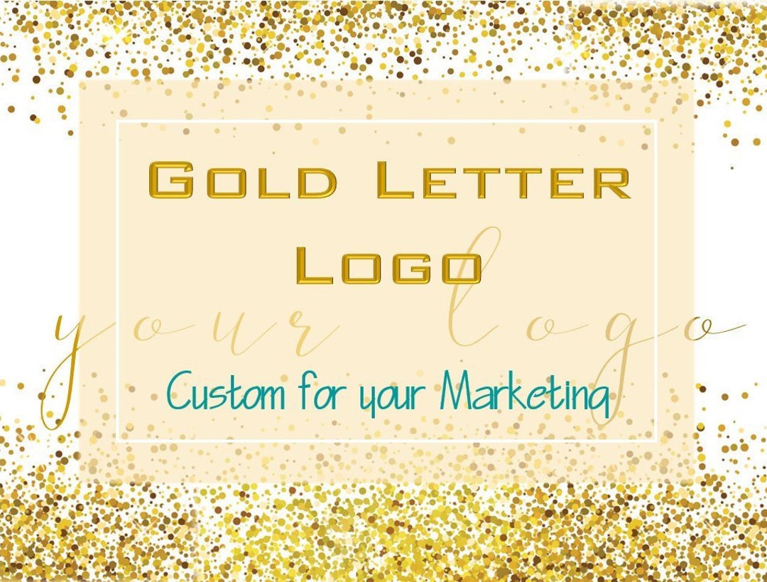 Gold Logo, Custom Logo, Business Logo, Shop Logo, Gold Letters, Logo ...