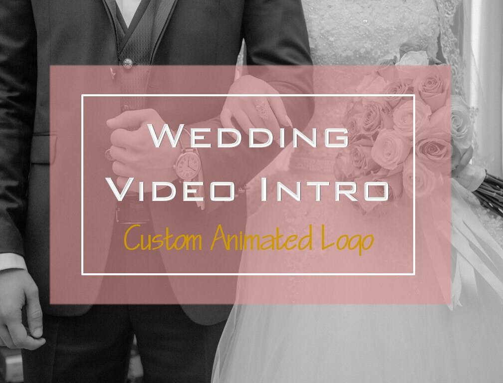 Wedding Intro, Wedding Video, Youtube Intro, Youtube, Custom Logo ...