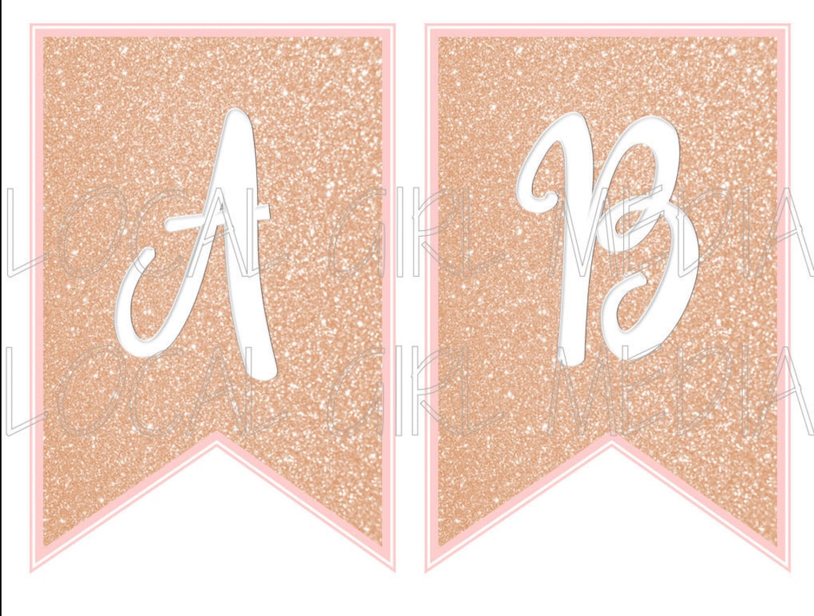 Pink Sparkle Banner, Glitter Banner, Birthday Banner, Birthday Party ...