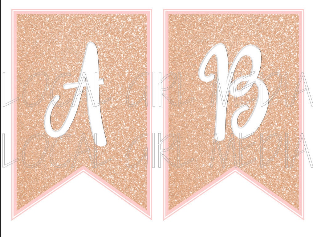 Pink Sparkle Banner, Glitter Banner, Birthday Banner, Birthday Party ...