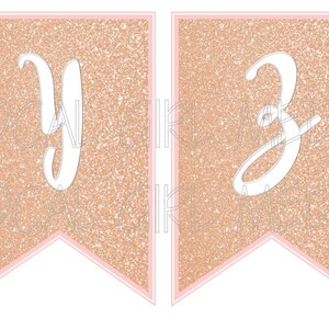 Pink Sparkle Banner, Glitter Banner, Birthday Banner, Birthday Party ...