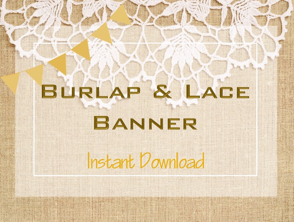 Burlap and Lace Banner Rustic Wedding Bridal Shower Banner - Etsy