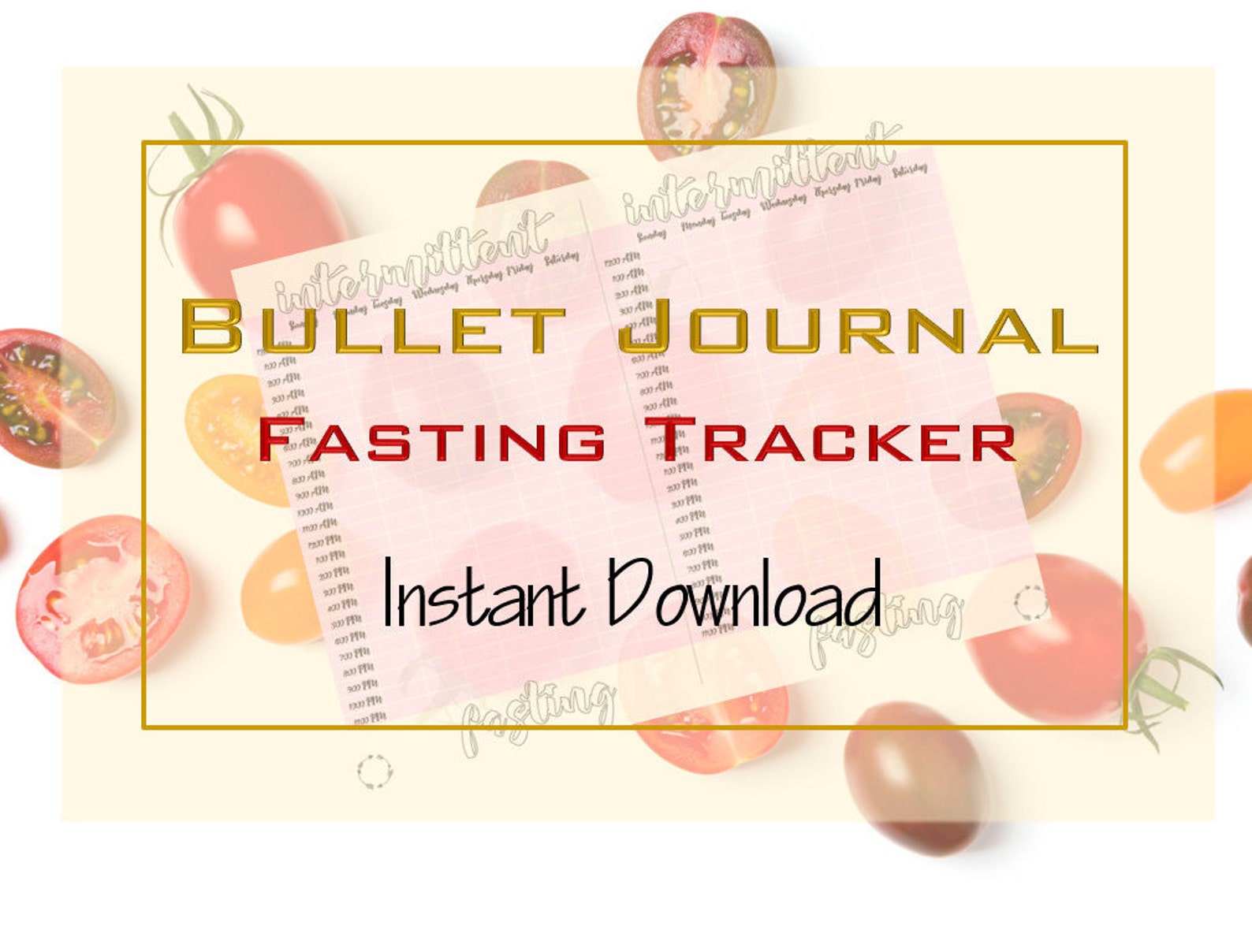 Bullet Journal Intermittent Fasting Fasting Tracker Fasting | Etsy