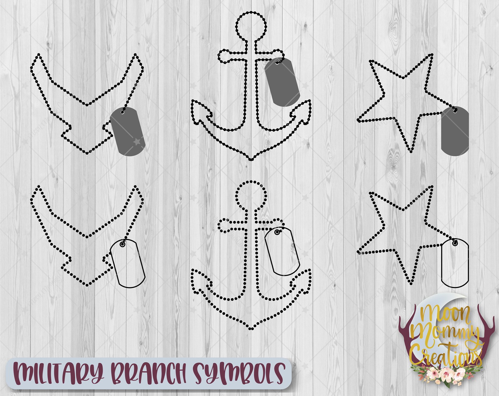 Dog Tags and Chains Design Bundle INSTANT DOWNLOAD Svg Dxf Eps | Etsy