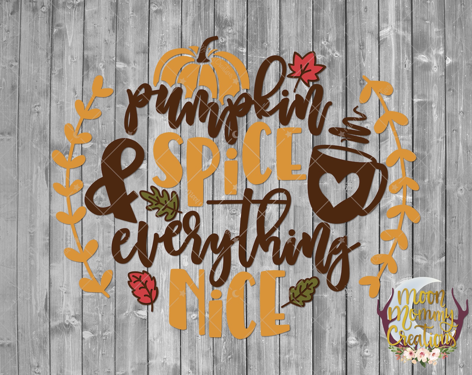 Pumpkin Spice And Everything Nice-Fall Quote ClipArt Cut File | Etsy