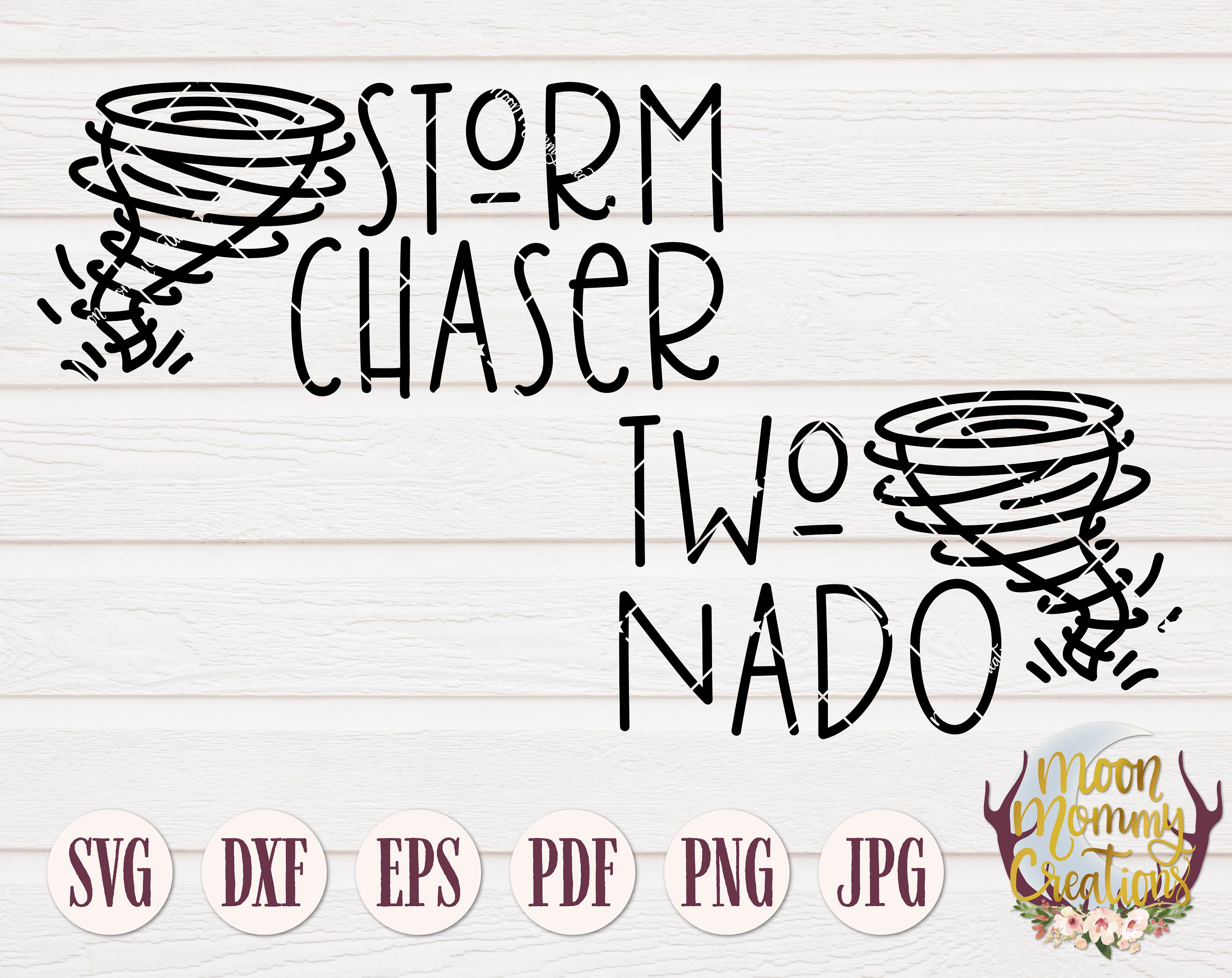 Storm Chaser and Two-nado Toddler Cute Mommy and Me Digital | Etsy