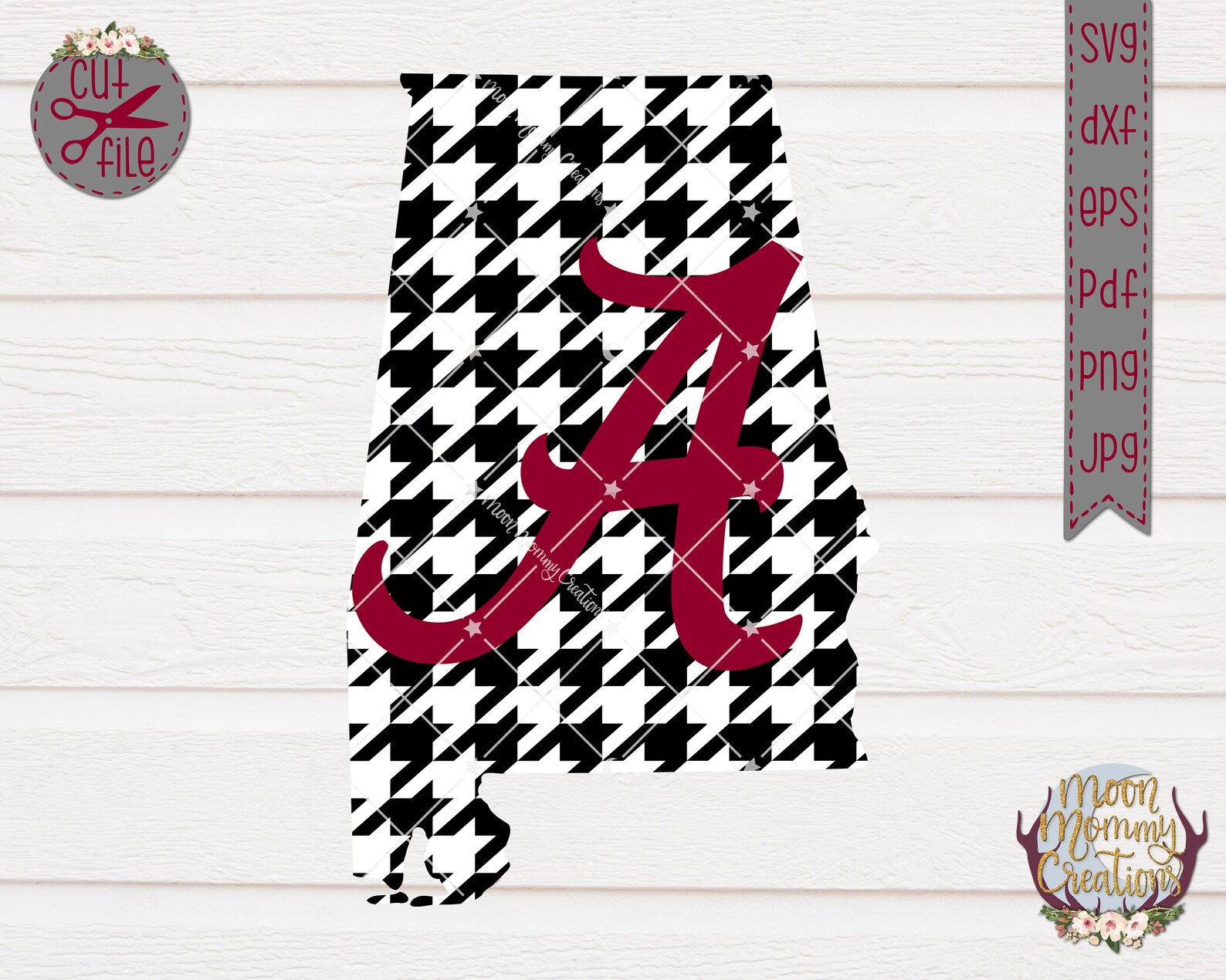 Alabama a Houndstooth Pattern Tide Alabama State | Etsy