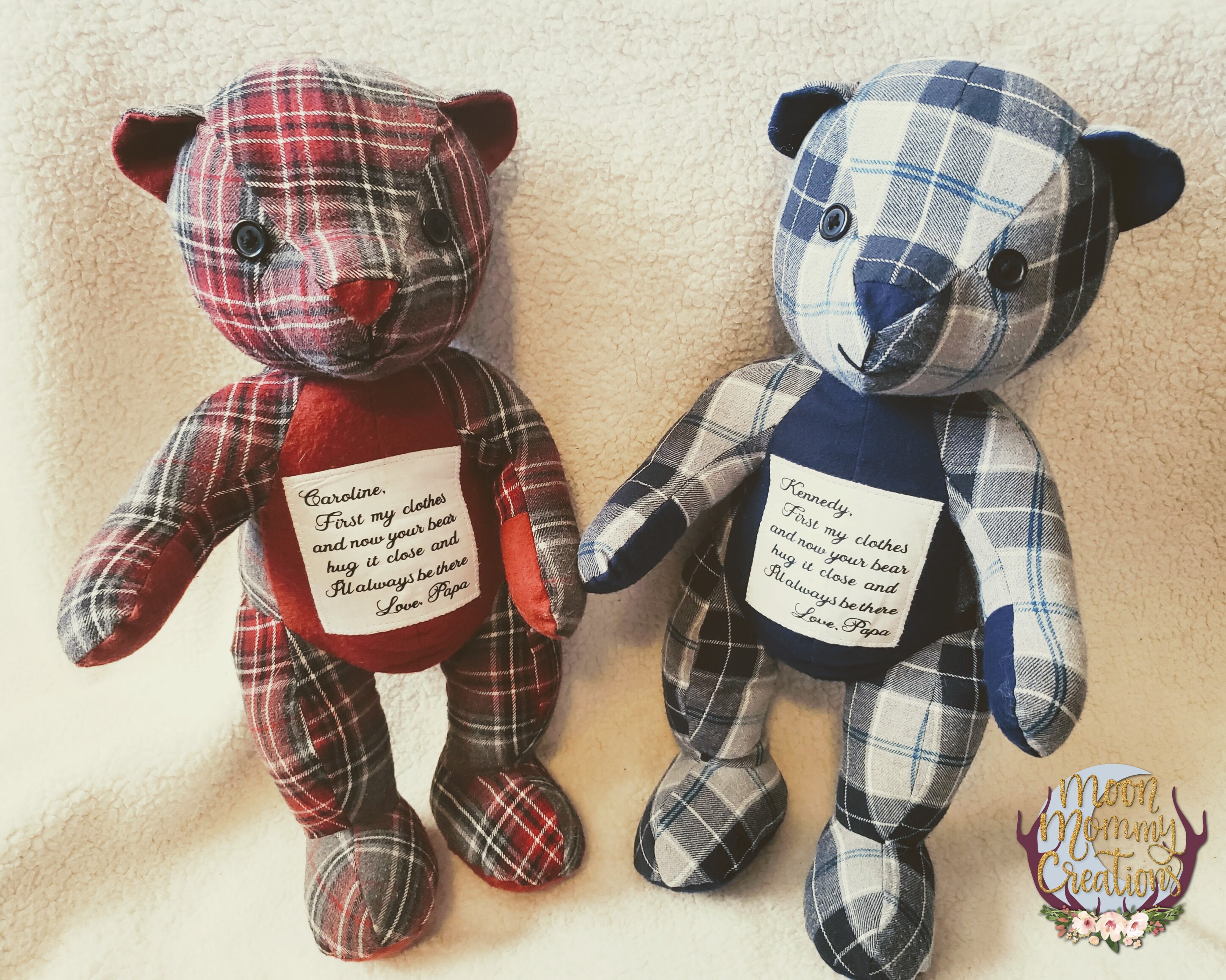 Teddy Bear Handmade From a Loved One's Clothing - Etsy