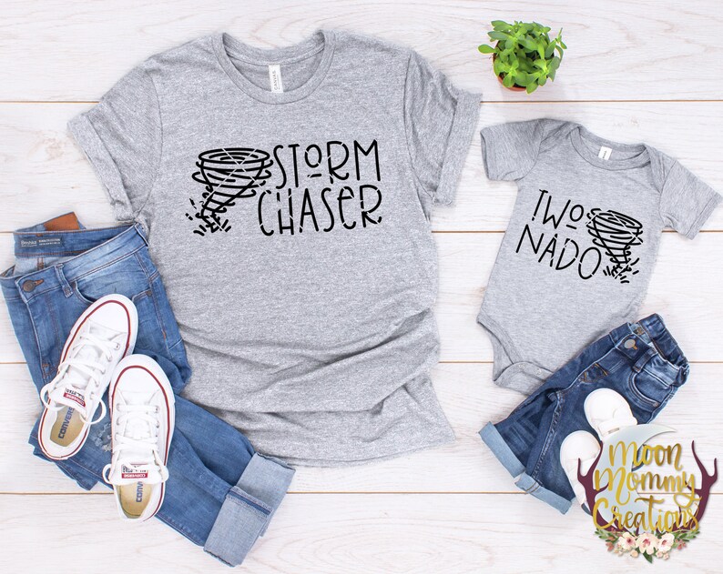 Storm Chaser and Two-nado Toddler Cute Mommy and Me Digital | Etsy