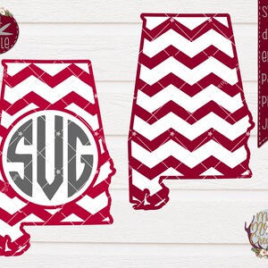 Alabama State Silhouette Home Bundle INSTANT DOWNLOAD Monogram ...