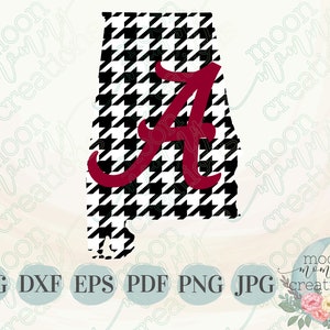 Alabama a Houndstooth Pattern Tide Alabama State - Etsy
