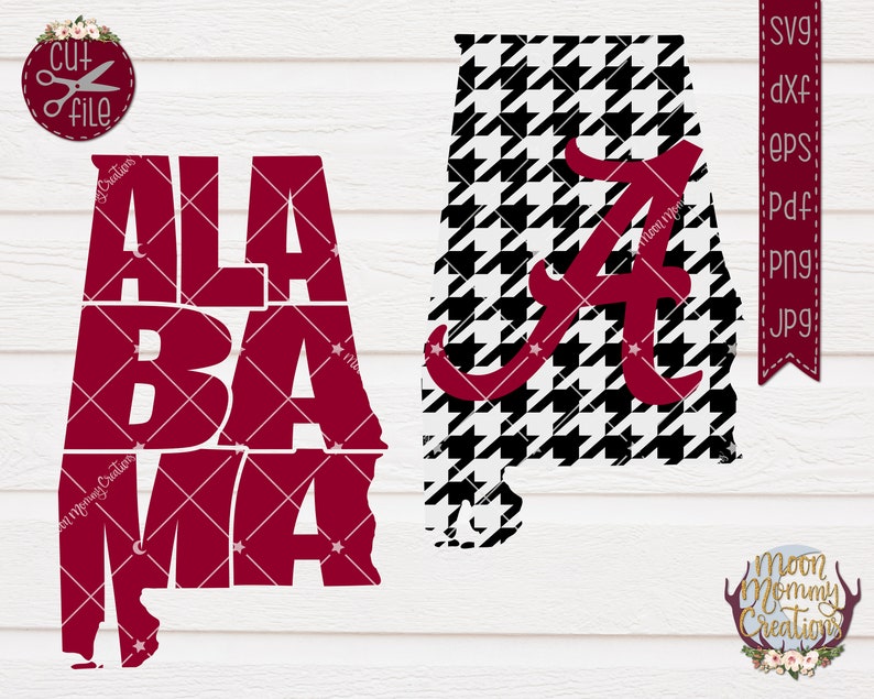 Alabama State Silhouette Home Bundle INSTANT DOWNLOAD Monogram | Etsy