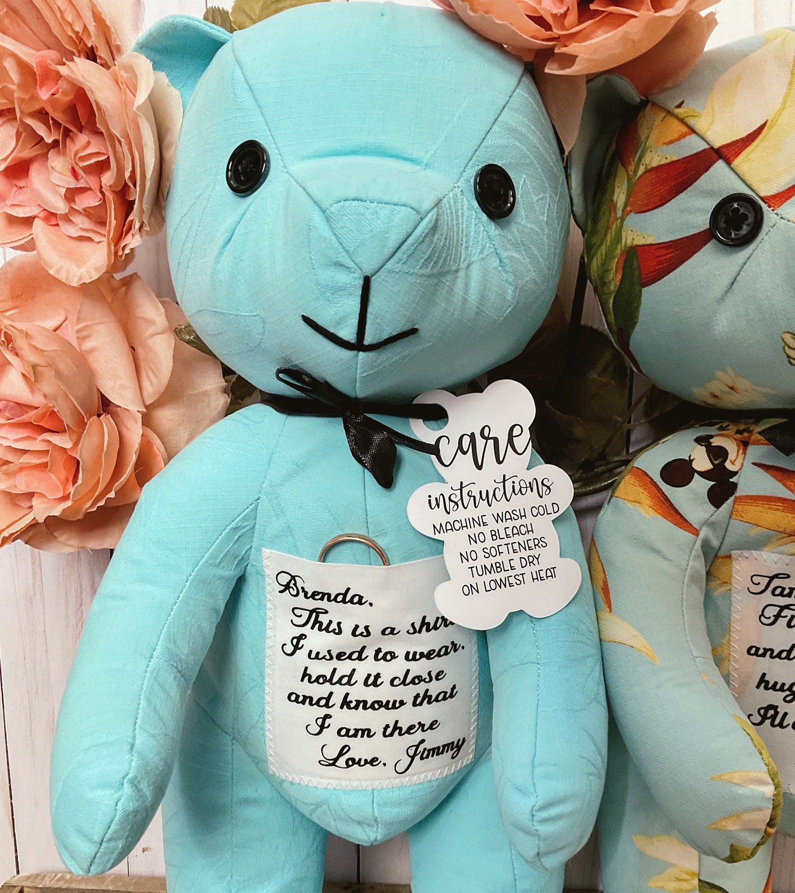 Teddy Bear Handmade From a Loved One's Clothing - Etsy