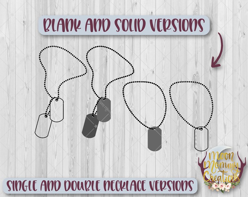 Dog Tags and Chains Design Bundle INSTANT DOWNLOAD Svg Dxf Eps | Etsy