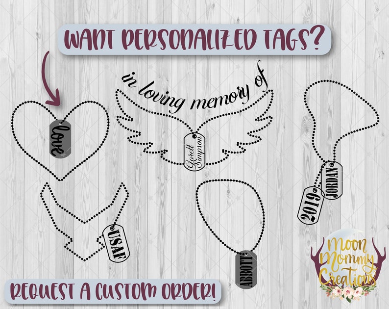 Dog Tags and Chains Design Bundle INSTANT DOWNLOAD Svg Dxf Eps | Etsy