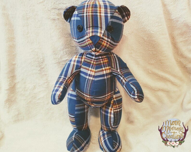 Teddy Bear Handmade From a Loved One's Clothing - Etsy